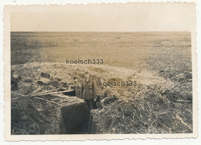 FOTO SOLDATEN DER Wehrmacht an einem Bunker an der Ostfront 1942 EUR 3 ...
