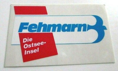 SOUVENIR-AUFKLEBER FEHMARN OSTSEE-INSEL Schleswig-Holstein 80er ...