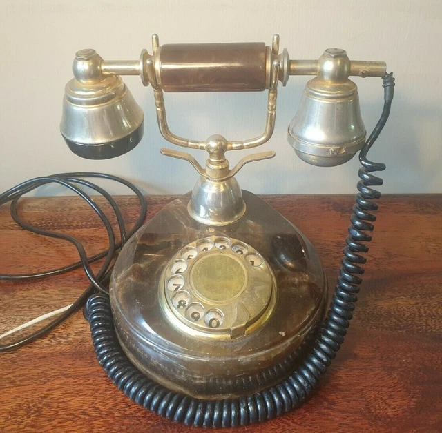WORKING VINTAGE PHONE 18KG Plated Onix Base Italy £45.00 - PicClick UK
