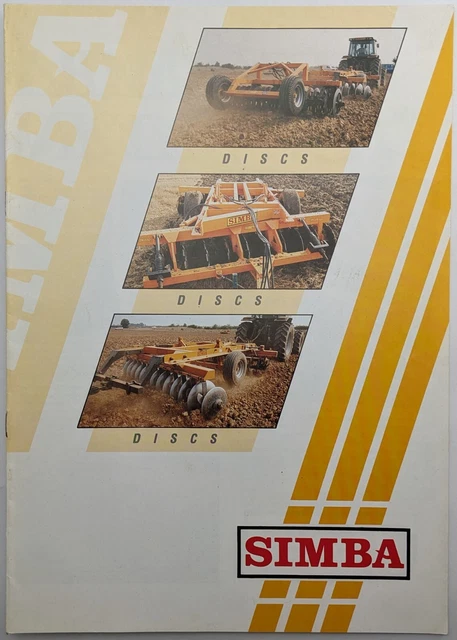 ORIGINAL SIMBA DISC Harrow Sortiment Broschüre, c 1980er, Inc Cub ...