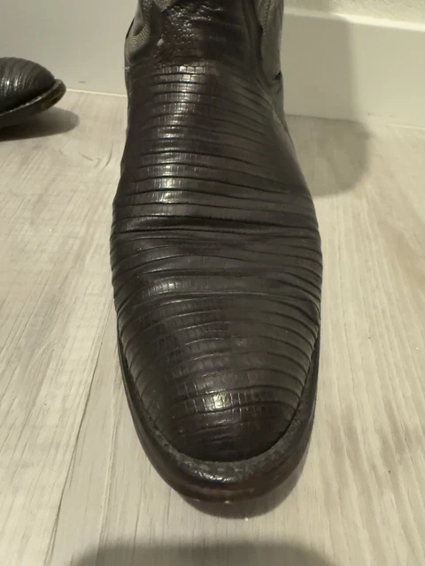 TONY LAMA BLACK Lizard Men's Cowboy Boots Size 9.5 Exotic Rodeo £78.92 ...