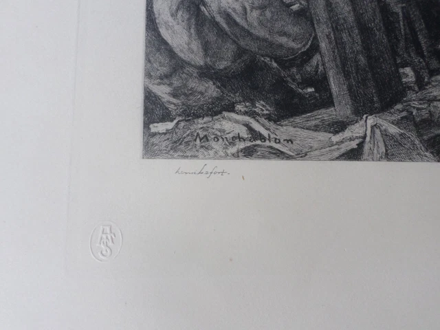 GRAVURE ANCIENNE-MONCHABLON/LEFORT-LA CHIOURME-STÉ Amis des Arts XIX ...