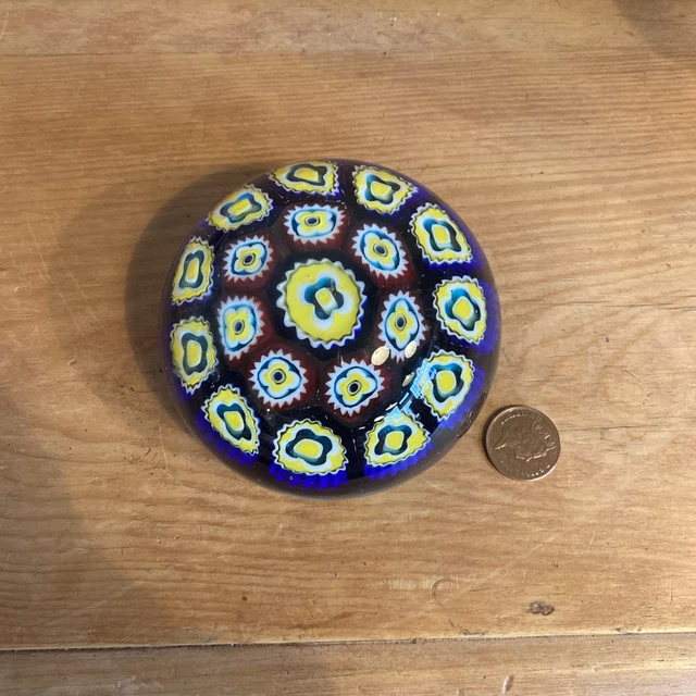 BEAUTIFUL VINTAGE MILLEFIORI Glass Paperweight £21.50 - PicClick UK