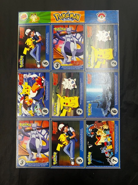 POKEMON BURGER KING Promo Trivia Cards 1999 RARE Vintage 10 UNCUT ...