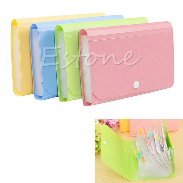 A6 PORTABLE FILE Folder Extension Wallet Bill Receipt File Sorting ...