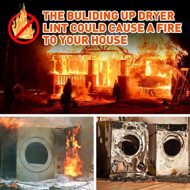 DRYER VENT CLEANER Kit Lint Remover Cleaning Brush Vacuum Hose ...