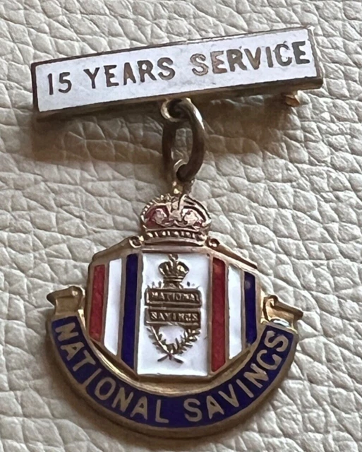 15 YEARS SERVICE National Savings Post Office Employee Medal Pin Badge ...