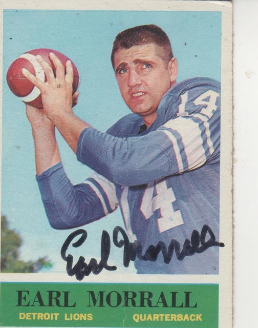 SIGNÉ EARL MORRALL 1964 Philadelphie #65 - Colts De Baltimore EUR 23,36 ...