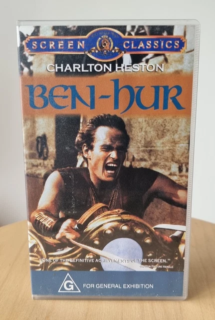 CHARLTON HESTON - Ben-Hur - VHS Tape Movie - Screen Classics - Colour ...
