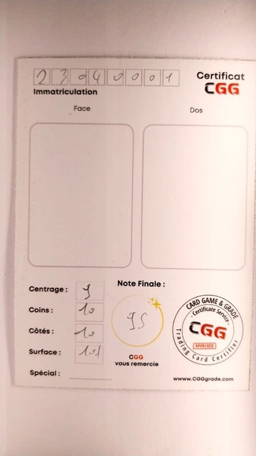 ZAMAZENTA V FRANCAIS CGG 9,5 Gem-Mint Zenith Supreme GG54/GG70 23040001 ...