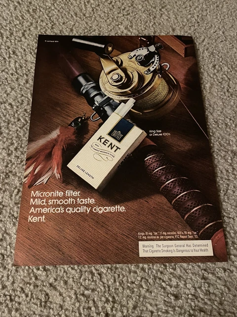 VINTAGE 1974 KENT CIGARETTES KING SIZE DELUXE 100's Print Ad 1970s £5. ...