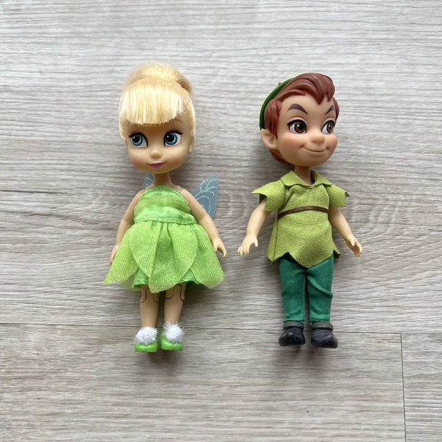 DISNEY STORE ANIMATOR Collection Rare Peter pan Tinkerbell 5" Mini Doll ...