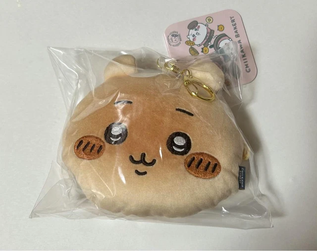 CHIIKAWA BAKERY MOCHIMOCHI Bread Face Pouch Plush Key Chain Chikawa ...