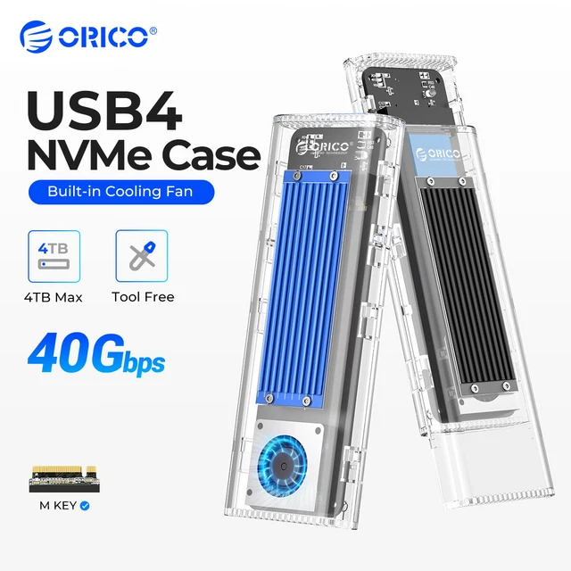 ORICO M2 NVME SATA SSD Enclosure USB C 40Gbps/10Gbps SSD Case ...