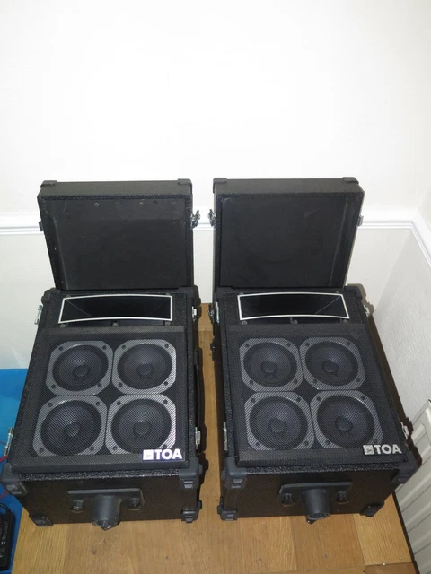 2 X TOA RS-20 - 400W 8Ohm passive PA loudspeakers - PAIR / BOTH WORK ...