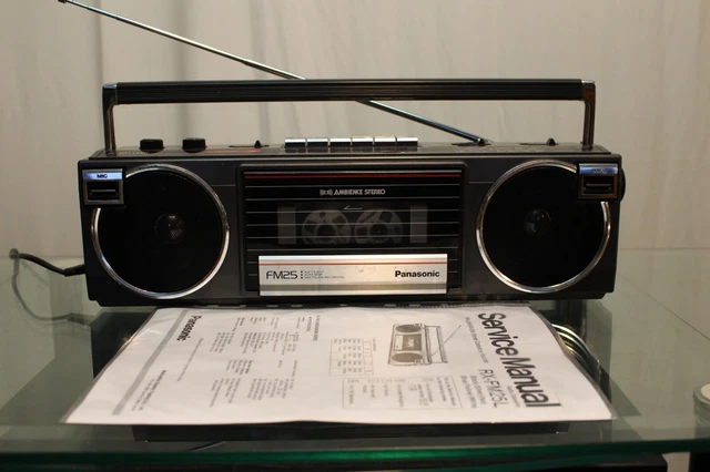 PANASONIC RX-FM25 STEREO Radio Cassette Recorder Ghettoblaster Boombox ...