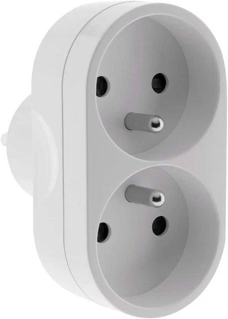 MULTIPRISE 2 PRISES Pour Façade - Biplite - 2X16A - Blanc - EUR 8,10 ...