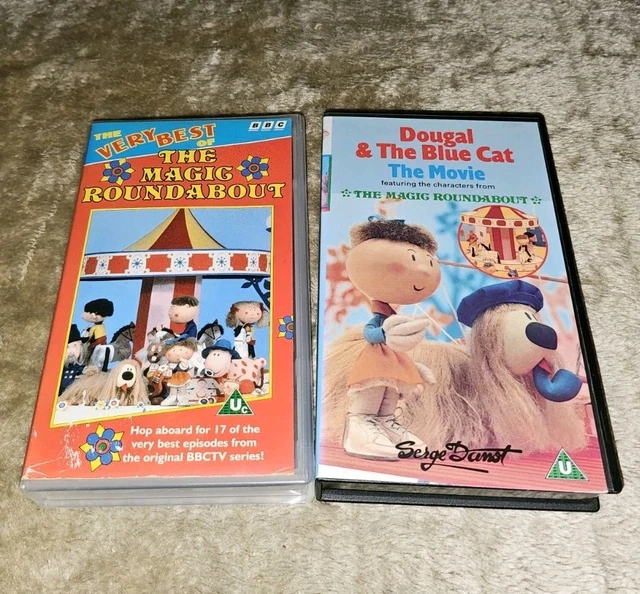 UK VHS VERY Best of THE MAGIC ROUNDABOUT +Movie DOUGAL & BLUE CAT BBC ...