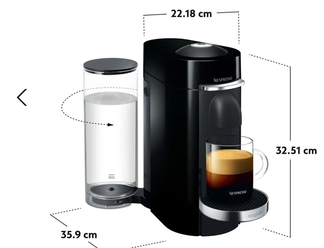 GENUINE NESPRESSO VERTUO Plus Water Tank With Mat Black Lid EUR 16,06 ...