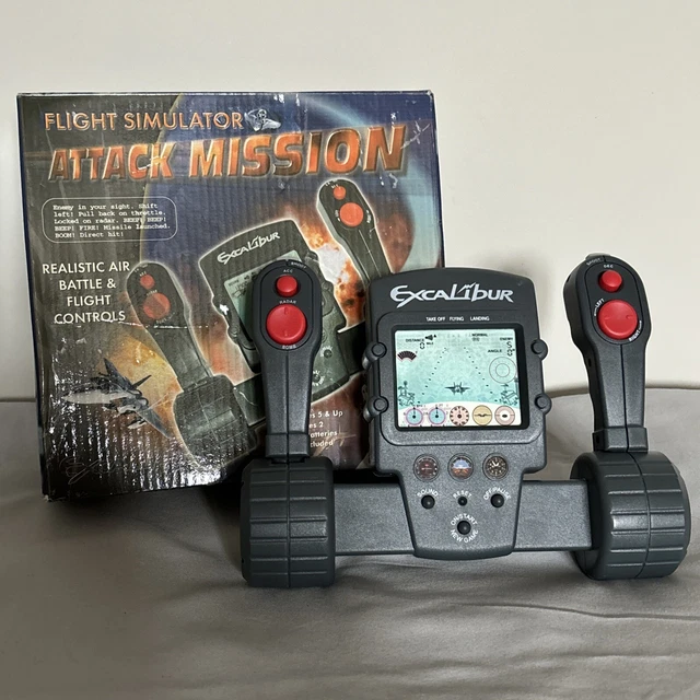 FLIGHT SIMULATOR ATTACK Mission Electronic Game Excalibur Model 381-F ...