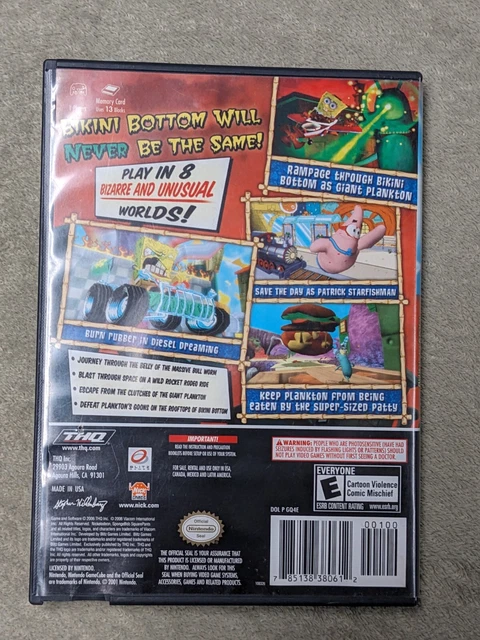 SPONGEBOB SQUAREPANTS CREATURE from Krusty Krab Nintendo GameCube Disc ...