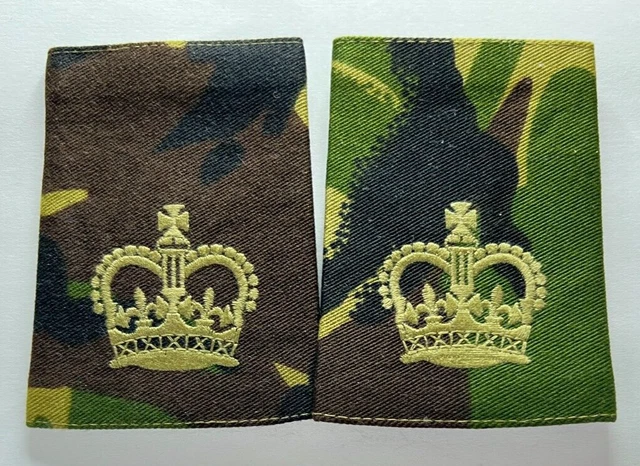 BRITISH ARMY OFFICER Major Rank Slide Epaulette patches pair £12.00 ...