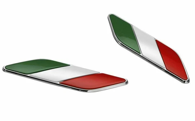 GENUINE FIAT 500 Italian Flag Wing Badges Emblems Motifs New Pair £31. ...