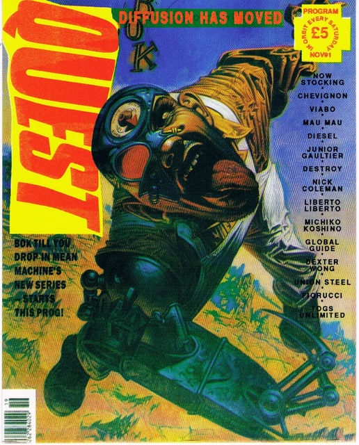 QUEST RAVE FLYER Flyers A6 2/11/91 Palomas Broad Street Wolverhampton ...