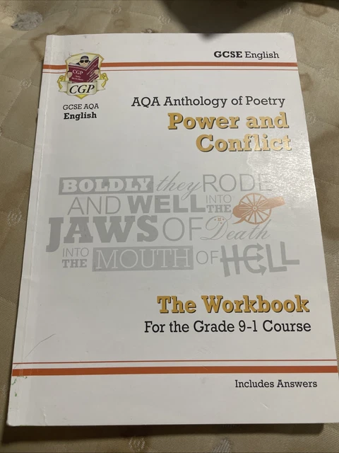 AQA GCSE POWER and Conflict Poetry Anthology Revision Workbook £2.88 ...