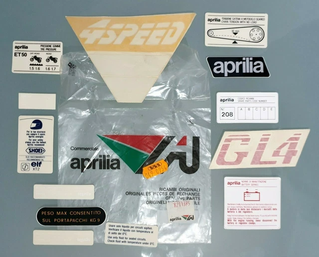 KIT LOTTO ADESIVI DECAL Sfusi Vari Originali Serie APRILIA [8211375 ...