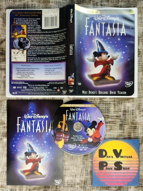 FANTASIA DVD DISNEY 60th Anniversary w Insert $12.45 - PicClick CA