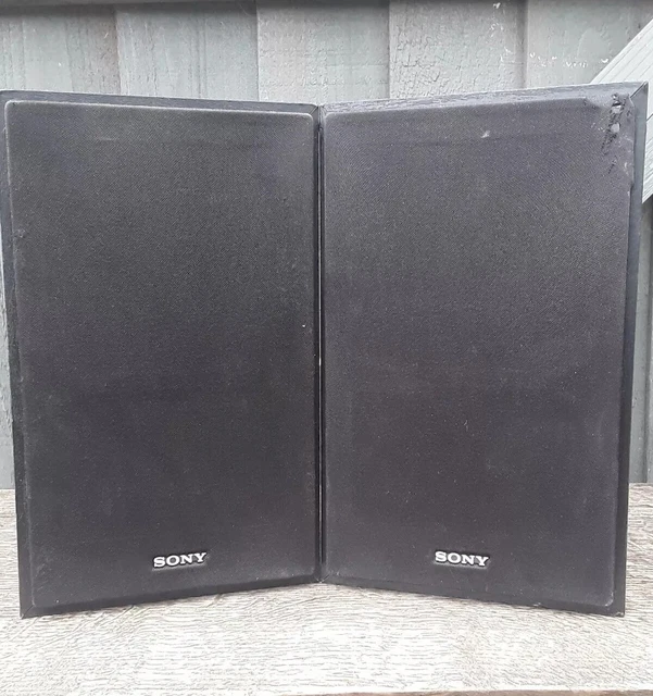 SONY SPEAKER SYSTEM Black SS-CFX200 Wooden Speakers Bookshelf Hifi ...