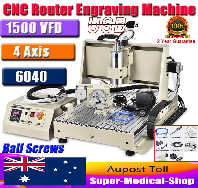 CNC 6040 3020 3040 3/4 Axis Router Engraver Engraving Mill Drill ...