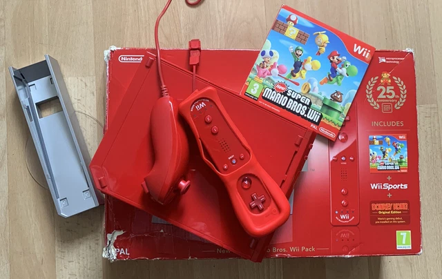 NINTENDO WII, 25TH Anniversary Super Mario Bros Limited Edition, Red ...