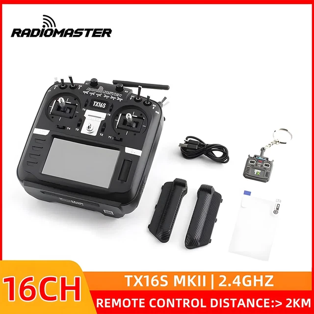 RADIOMASTER TX16S MKII Transmitter HALL V4.0 Gimbal ELRS 16CH Remote ...
