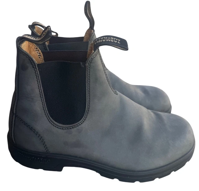 BLUNDSTONE 587 CLASSIC Chelsea Boots Rustic dark Gray Black AU6 US W 9 ...