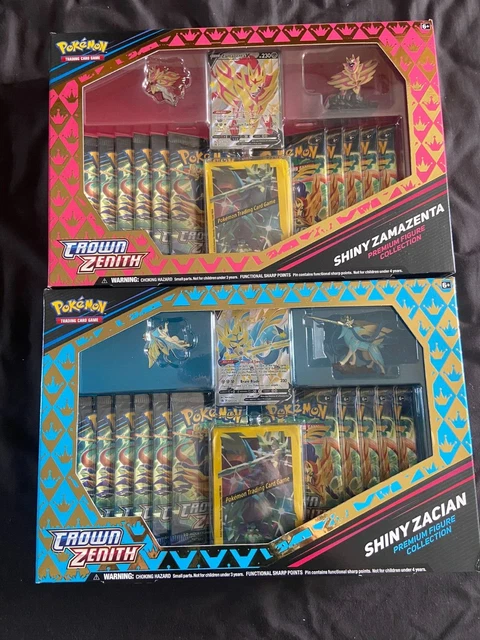 POKEMON CROWN ZENITH Shiny Zacian & Zamazenta Premium Figure Collection ...