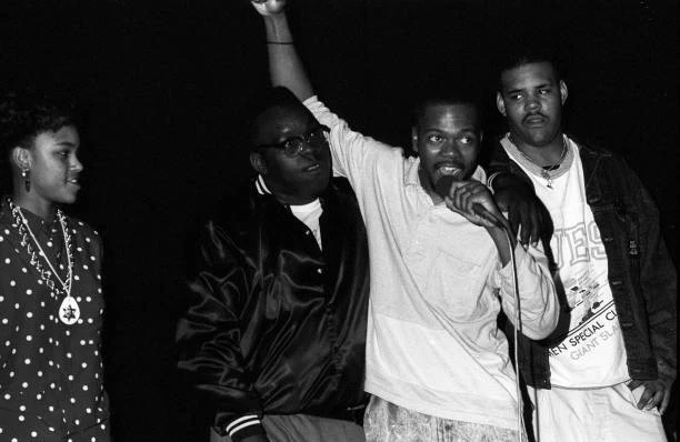 RAPPER MILK DEE of the group Audio Two emcees when he and Rap rec - Old ...