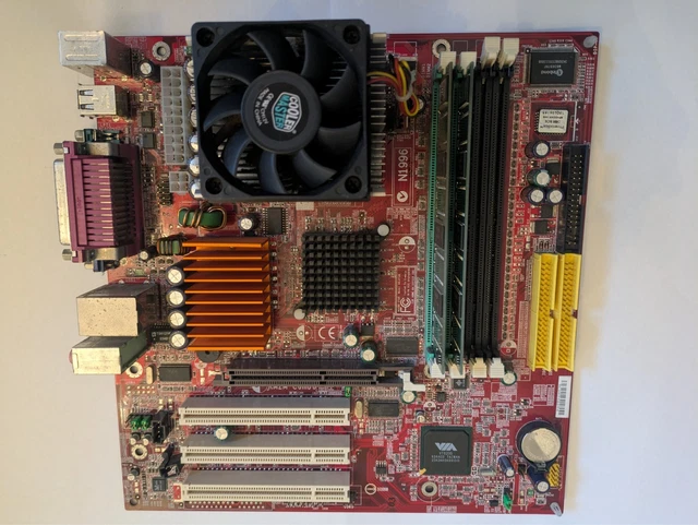 MSI KM2M COMBO Motherboard + AMD Athlon xp 2000 + 128MBx2 VDATA memory ...