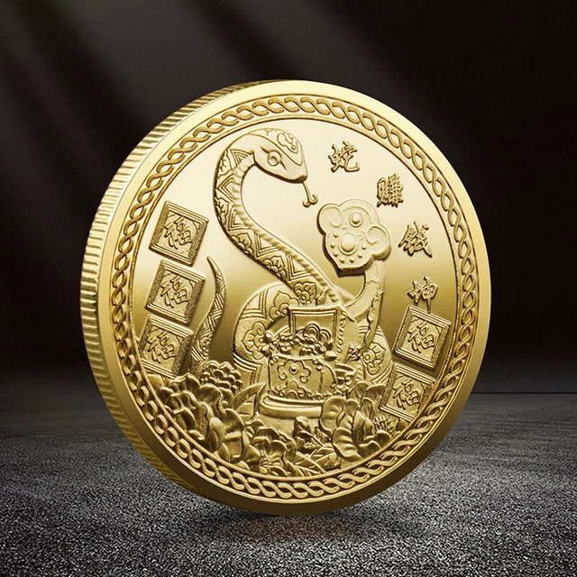 2025 YEAR OF The Snake Commemorative Coins Chinese Zodiac Medals 3D ...