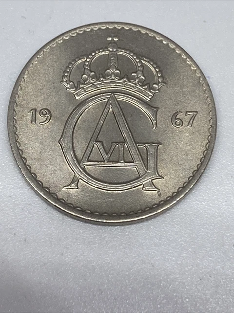 25 ORE SVERIGE, Gustaf VI Adolf, 1967 COIN SWEDEN £1.00 - PicClick UK