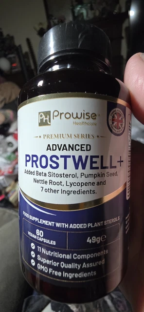 PROWISE ADVANCED PROSTWELL Plus 60 Vegan Capsules Added Beta Sitosterol ...