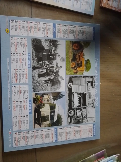 CALENDRIER LA POSTE 2024. Almanach du Facteur. Anciens véhicules ...