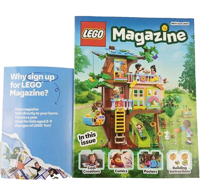LEGO® MAGAZINE APRIL-JUNE 2025 U.S. Minecraft Movie Mini Poster Issue ...
