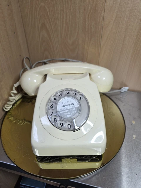 VINTAGE ROTARY DIAL Telephone Cream Colour In Working Order £21.52 ...