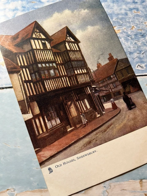 TUCKS OILETTE VINTAGE Colour Postcard-SHREWSBURY-Old Houses-Unposted ...