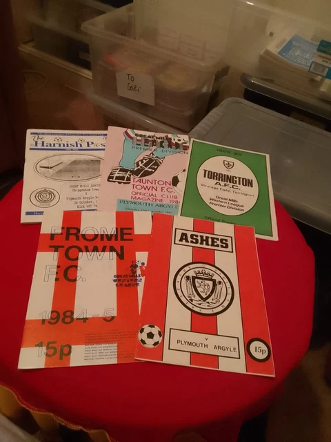 PLYMOUTH ARGYLE X 7 Away Reserves Programmes 1983/1984 - 1991/1992 Listed £5.00 - PicClick UK