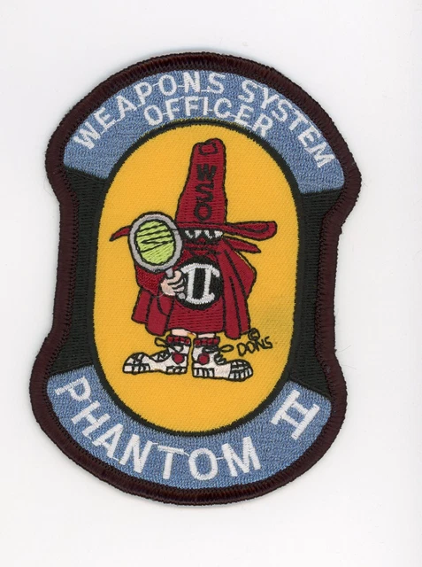 PATCH F-4 PHANTOM Usaf Wso Weapons System Officer Ron On Parche $12.60 ...