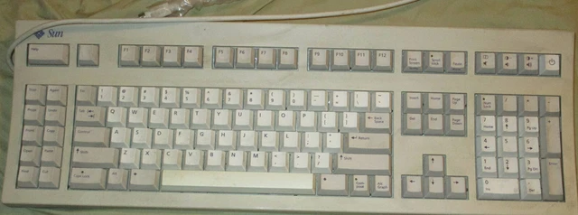 TYPE 5C MINI-DIN Sun Keyboard, Us 320-1234-01 , Us/Unix $99.00 - PicClick
