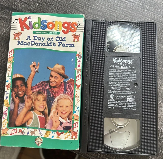 VINTAGE KIDSONGS VHS Tape A Day at Old MacDonald's Farm 1985 Children's ...